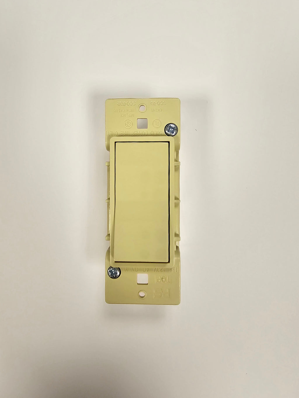 Pass & Seymour Ivory Self Contained Rocker Wall Switch With Plate ...