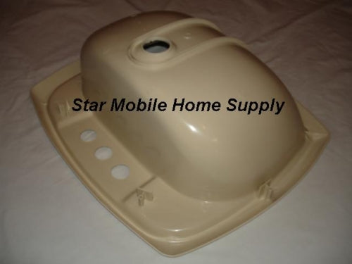 20in X 17in Plastic Rectangular Lavatory Sink (Almond) – Star Supply USA
