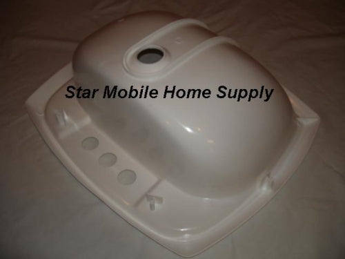 20in X 17in Plastic Rectangular Lavatory Sink (White) – Star Supply USA